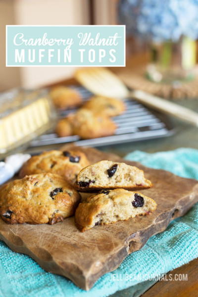 Cranberry Walnut Muffin Tops - Jellibean Journals